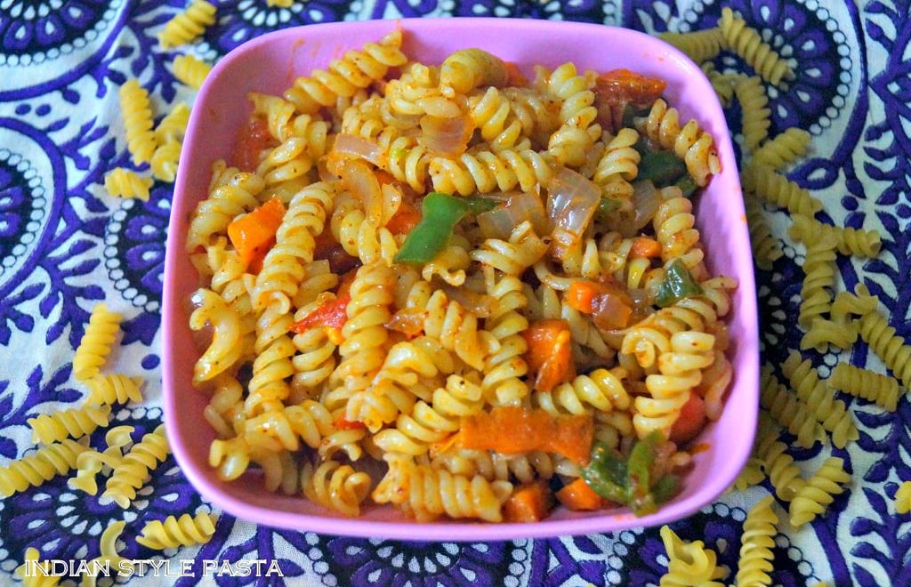 INDIAN STYLE PASTA Recipe | nithyaskitchen